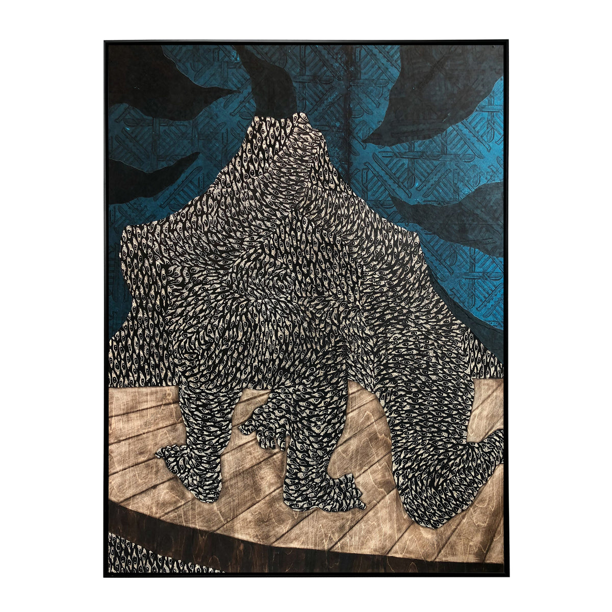 FOOT PRINTS ART FRAMED PRINT 112x150 CM – RIS Store KSA